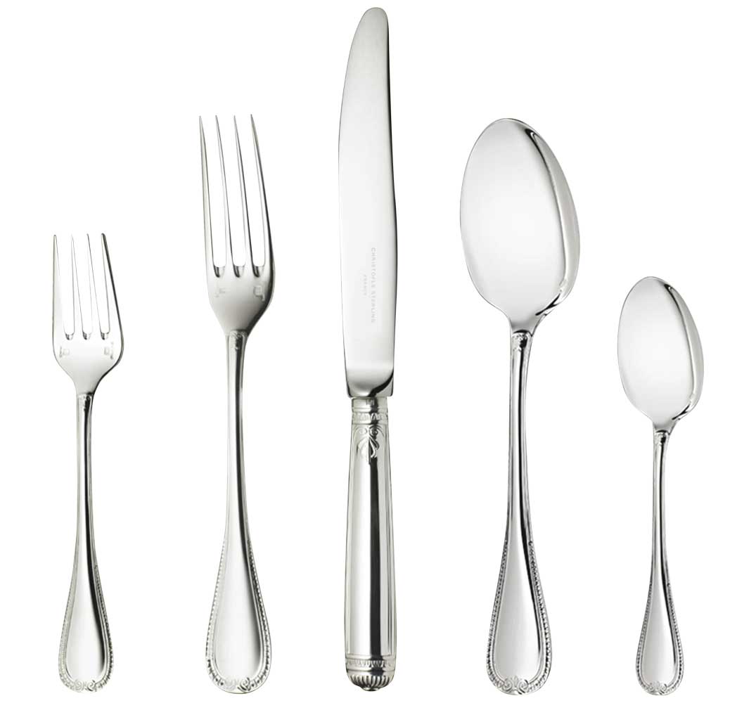 Christofle Malmaison 5-piece Flatware Set, Sterling Silver – Paris ...